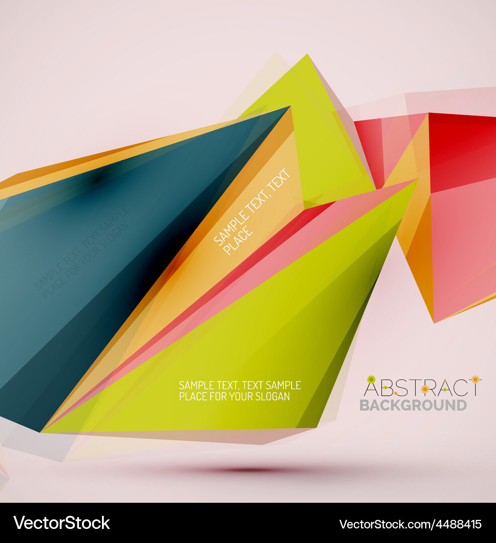 Geometric shapes in air abstract Royalty Free Vector Image