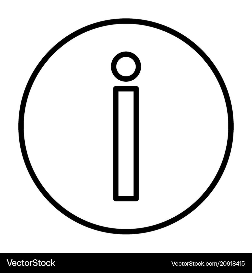 Information line icon simple minimal pictograph Vector Image