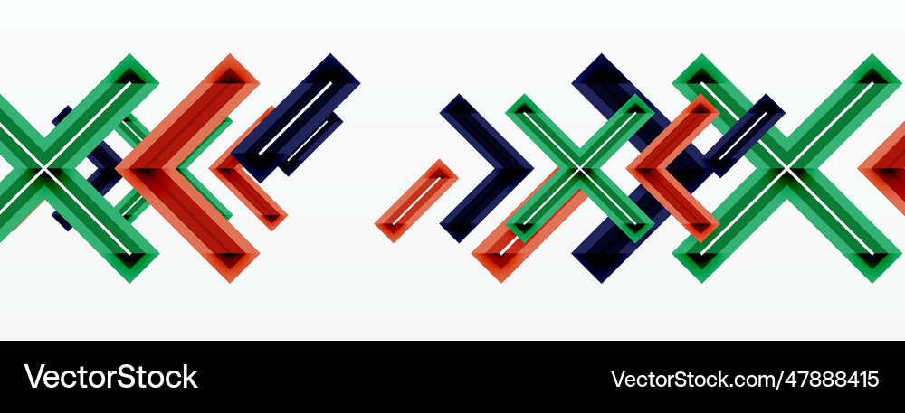 Minimal geometric background cross line design Vector Image