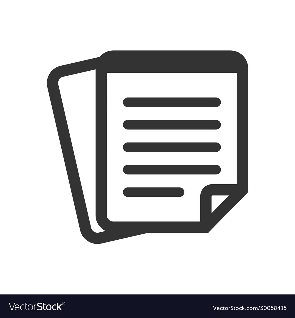 Note document icon Royalty Free Vector Image - VectorStock