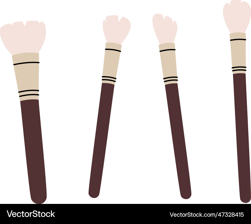 Professional makeup brushes makeup and beauty Vector Image