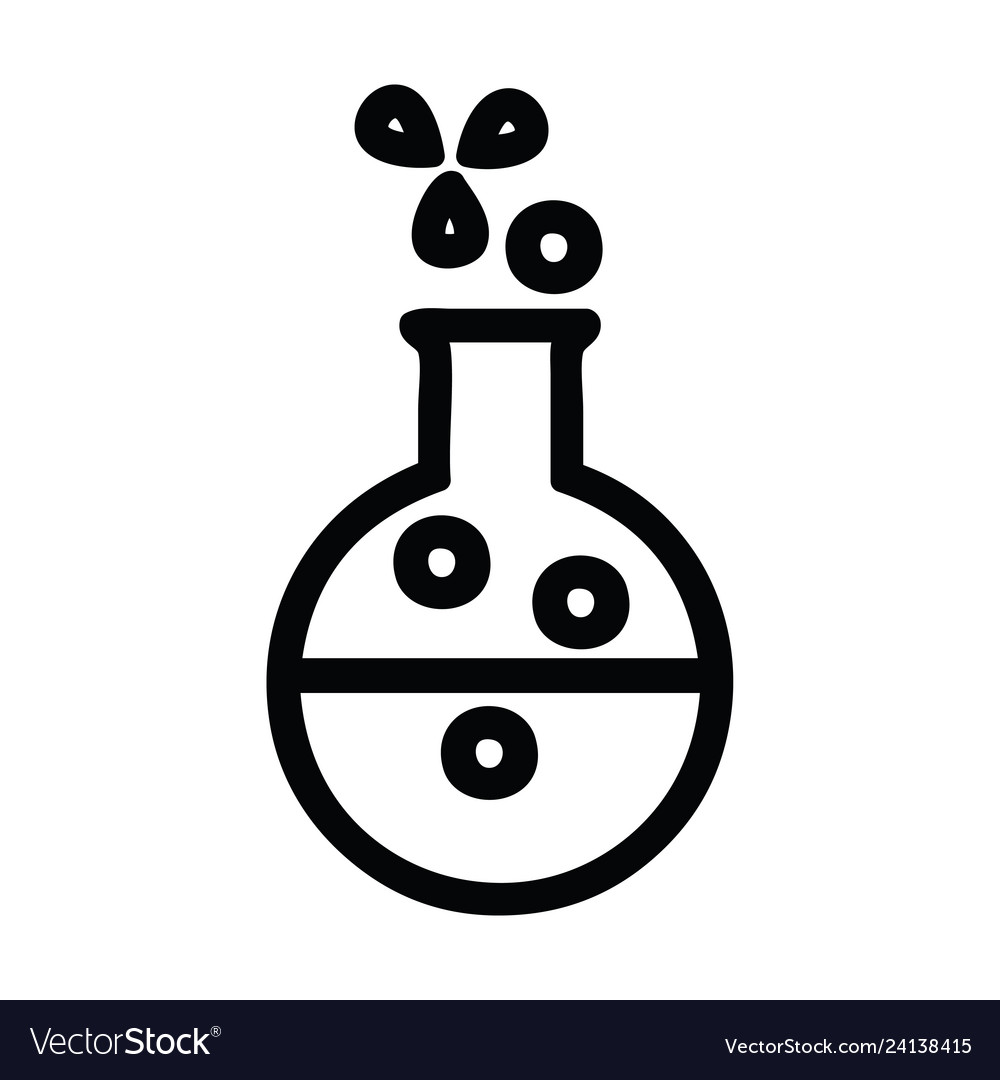 Science experiment icon Royalty Free Vector Image