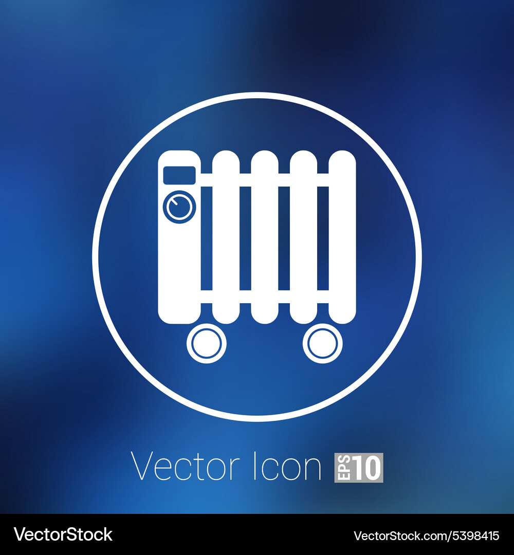 Typical heater filled radiator icon symbol Vector Image