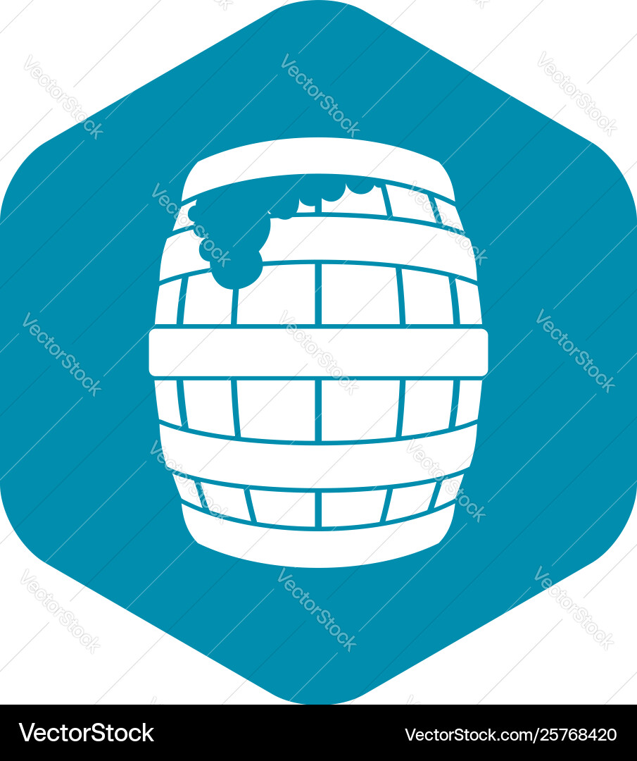 Barrel beer icon simple style Royalty Free Vector Image