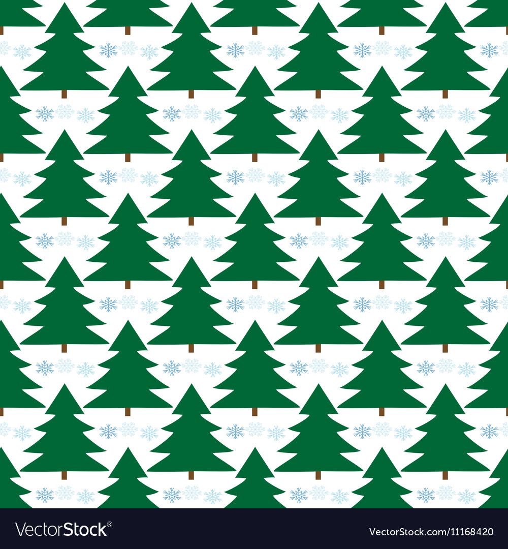 Christmas tree seamless pattern Royalty Free Vector Image