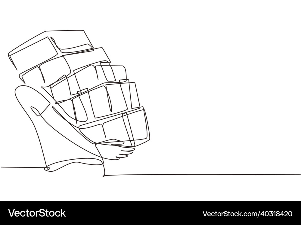 Continuous one line drawing portrait of boy Vector Image