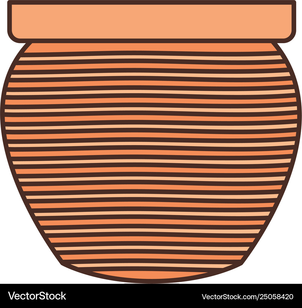 Cute flower pot isolated icon Royalty Free Vector Image