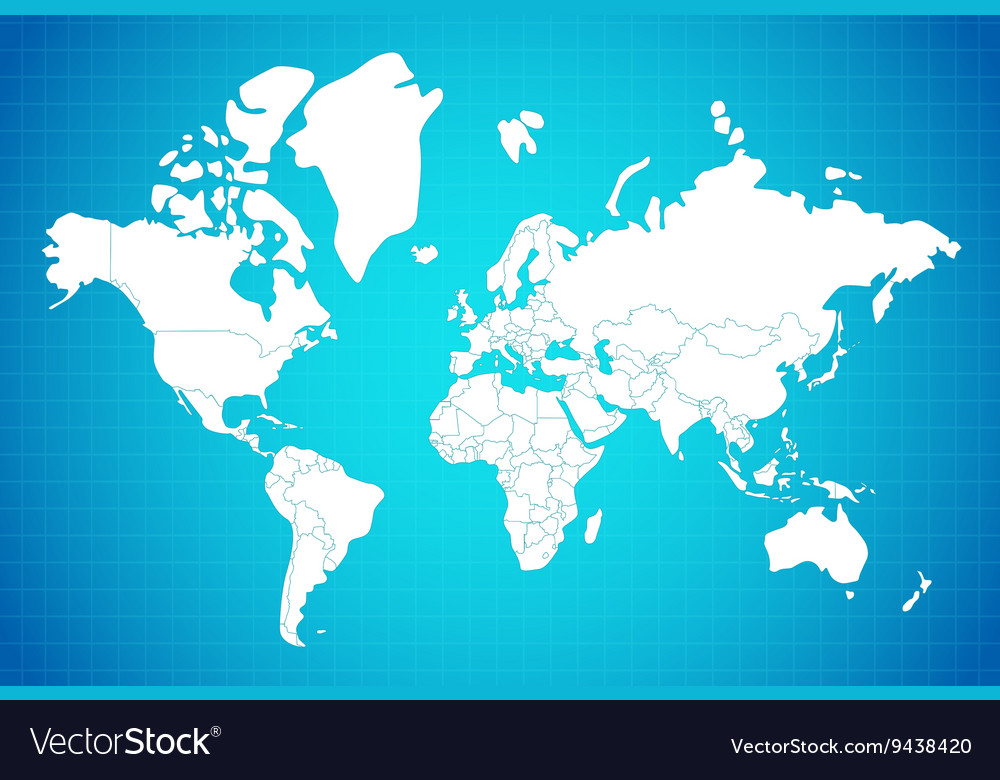 Earth map linear composition Royalty Free Vector Image