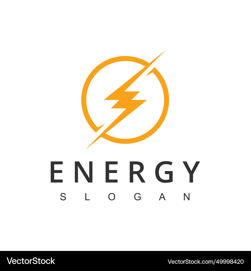 Flash logo energy power design template Royalty Free Vector