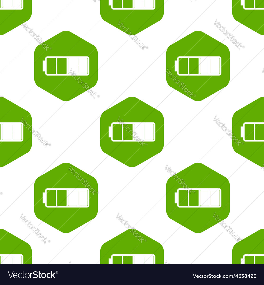 Half full battery pattern Royalty Free Vector Image