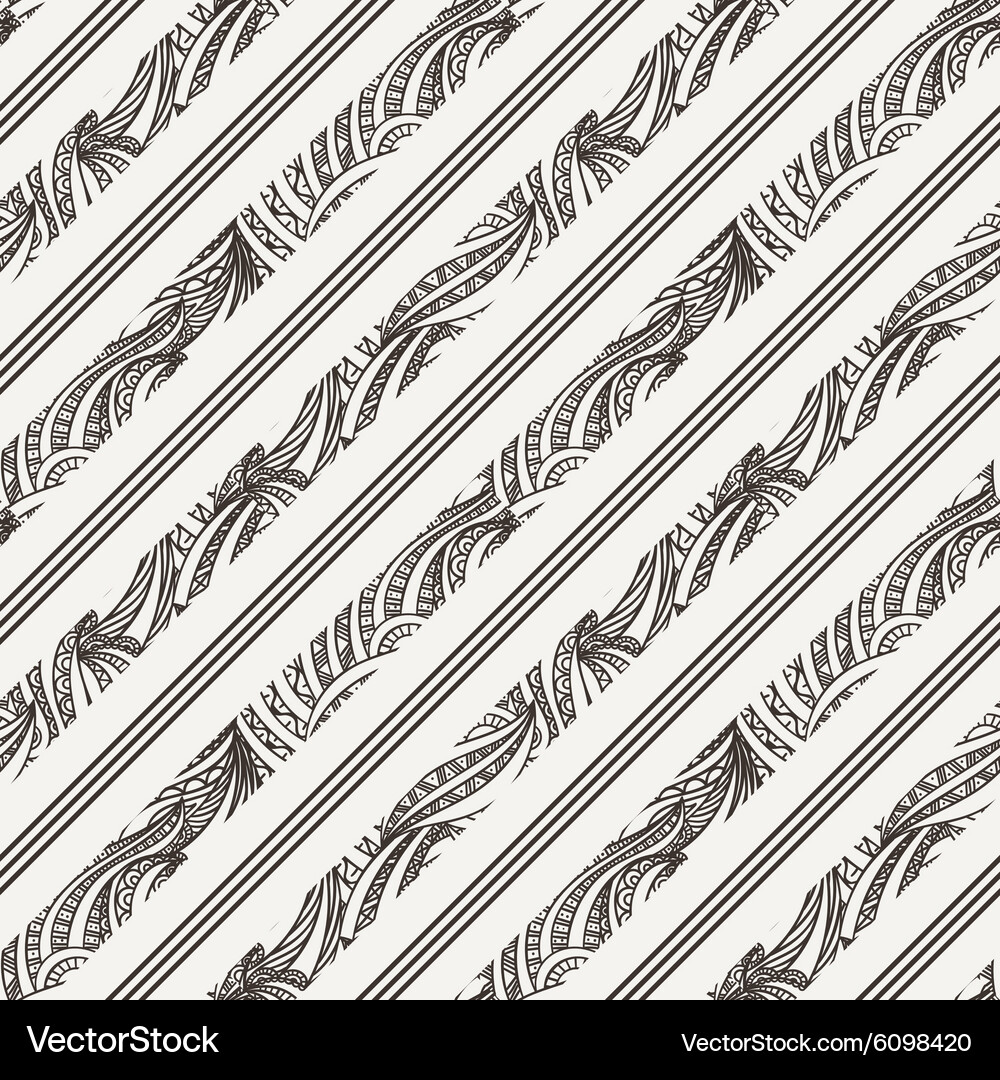 Seamless hand-drawn pattern of contour Royalty Free Vector