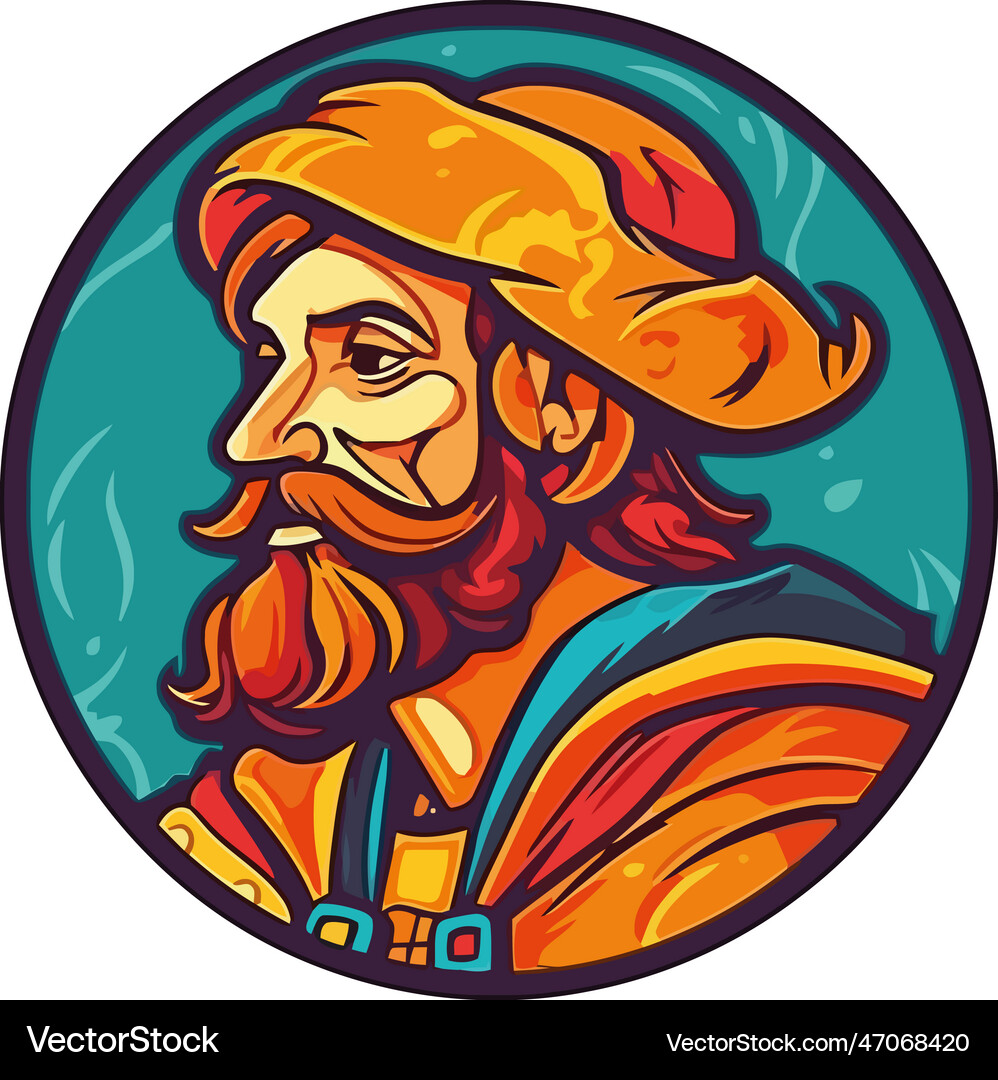 Smiling man surround christian celebration Vector Image