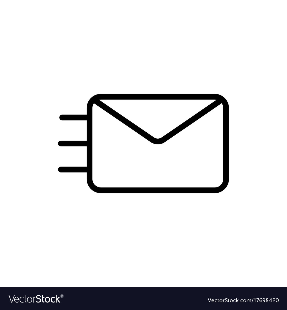 Thin line envelope icon Royalty Free Vector Image