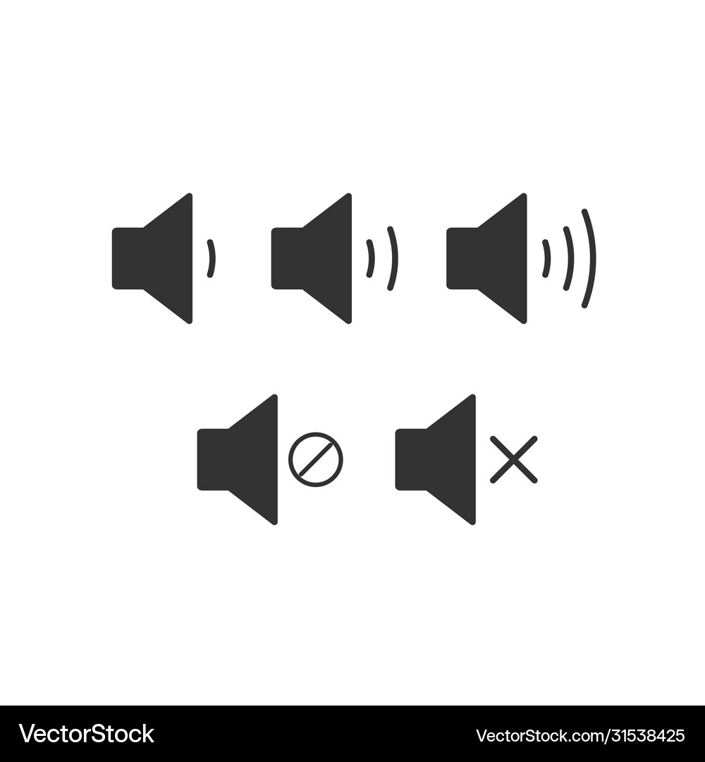 An icon that increases and reduces sound Vector Image