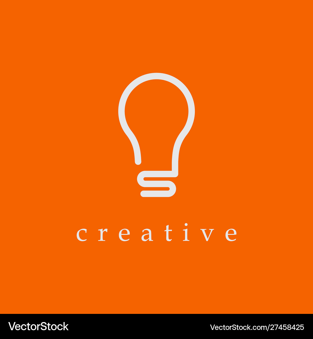 Logo letter s bulb electricity Royalty Free Vector Image
