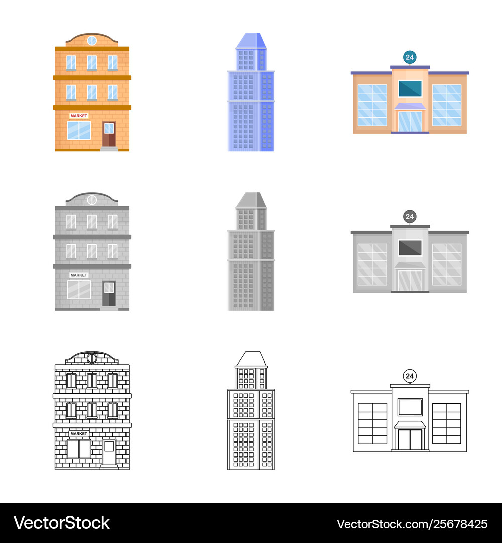 Municipal and center icon Royalty Free Vector Image