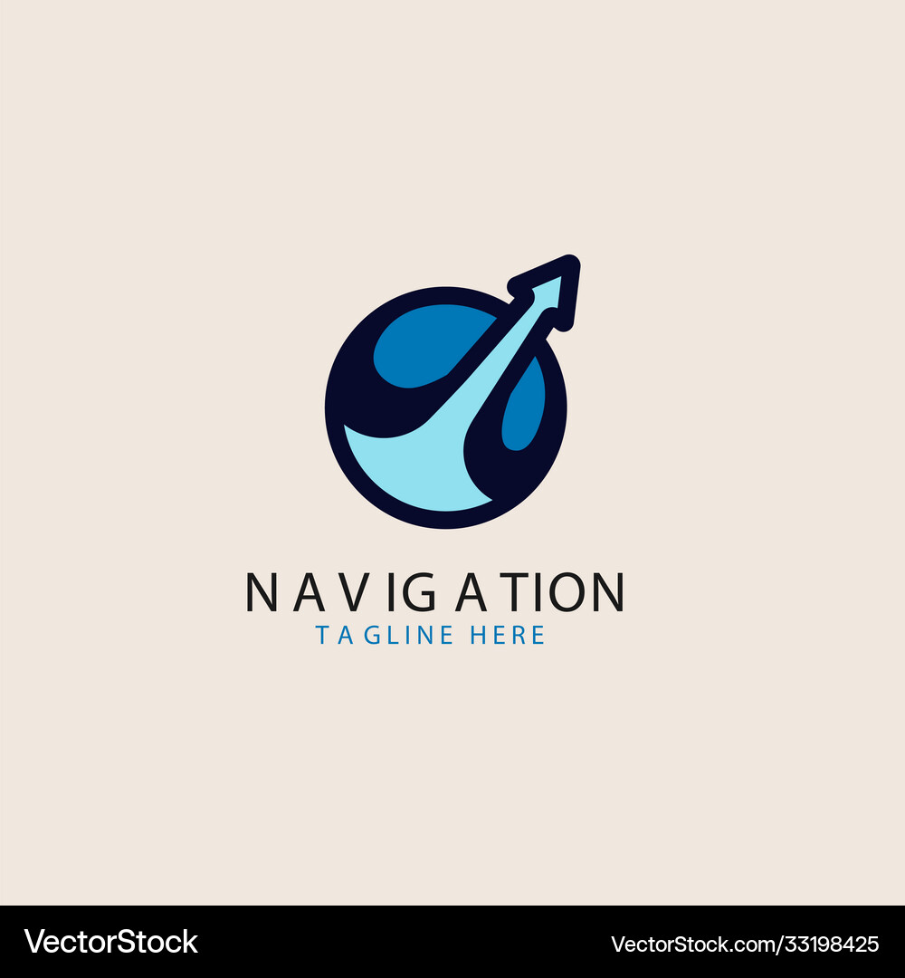 Navigation travel logo template Royalty Free Vector Image