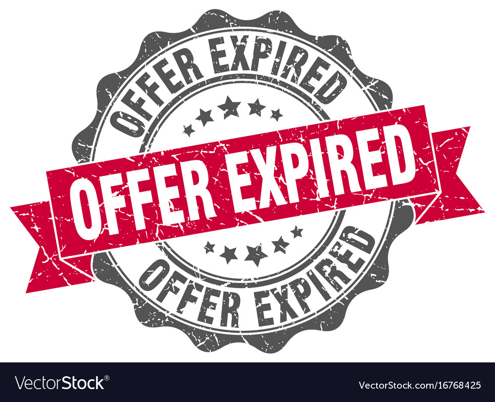 Offer expired stamp sign seal Royalty Free Vector Image