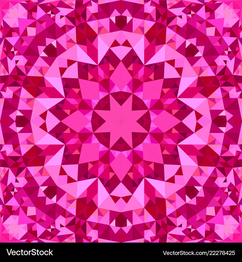 Pink seamless kaleidoscope pattern background Vector Image