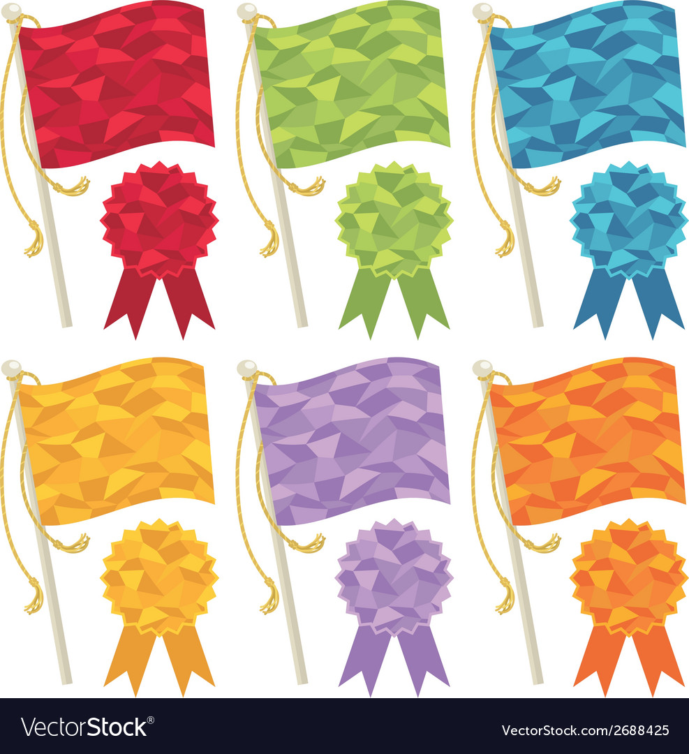 Polygon flags Royalty Free Vector Image - VectorStock