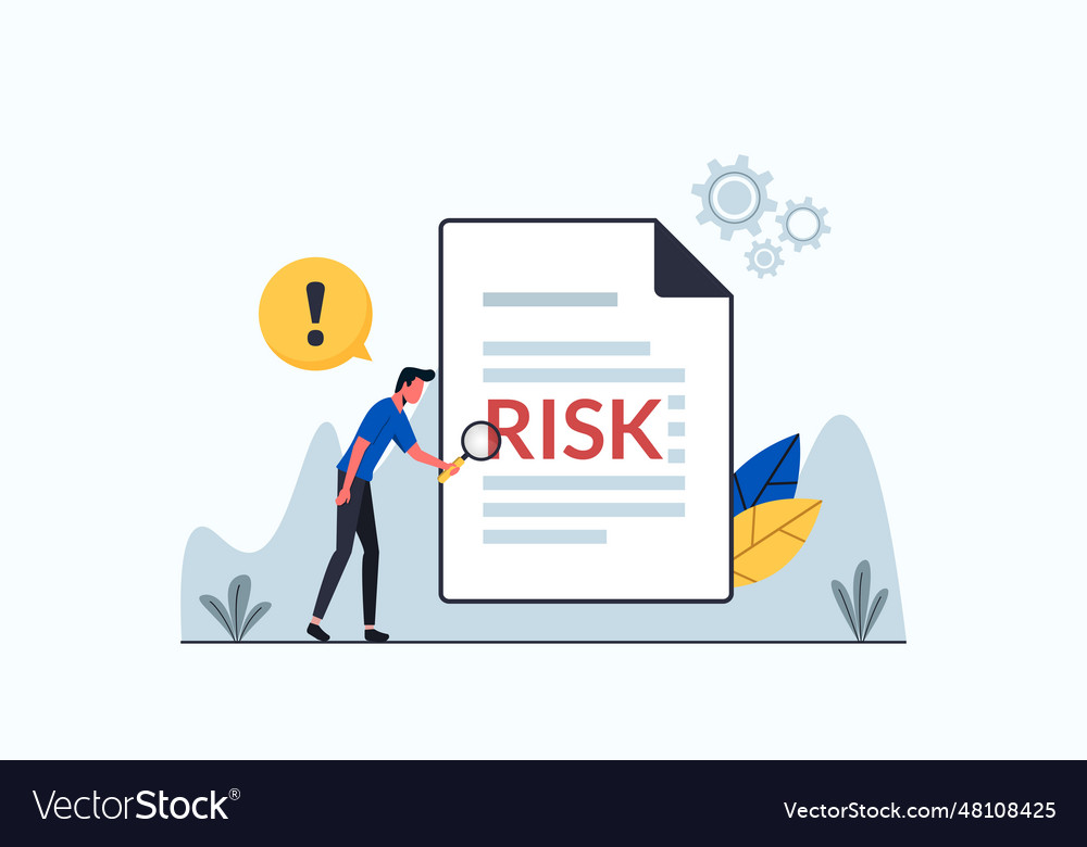 Root cause analysis and solving problems risk Vector Image