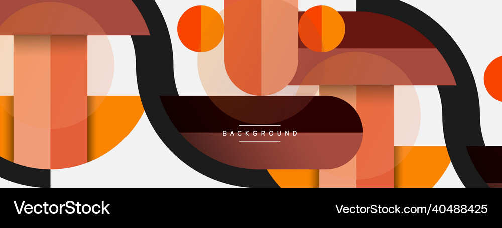 Round geometric shapes lines and circles Vector Image