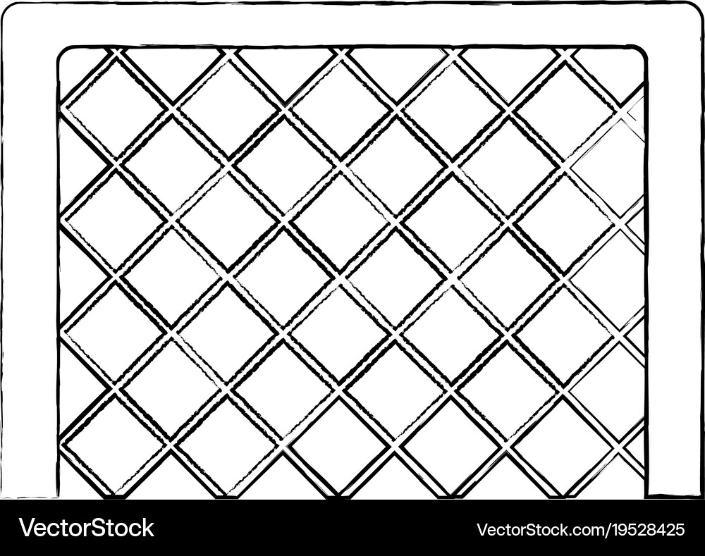 Soccer goal grid equipment icon Royalty Free Vector Image