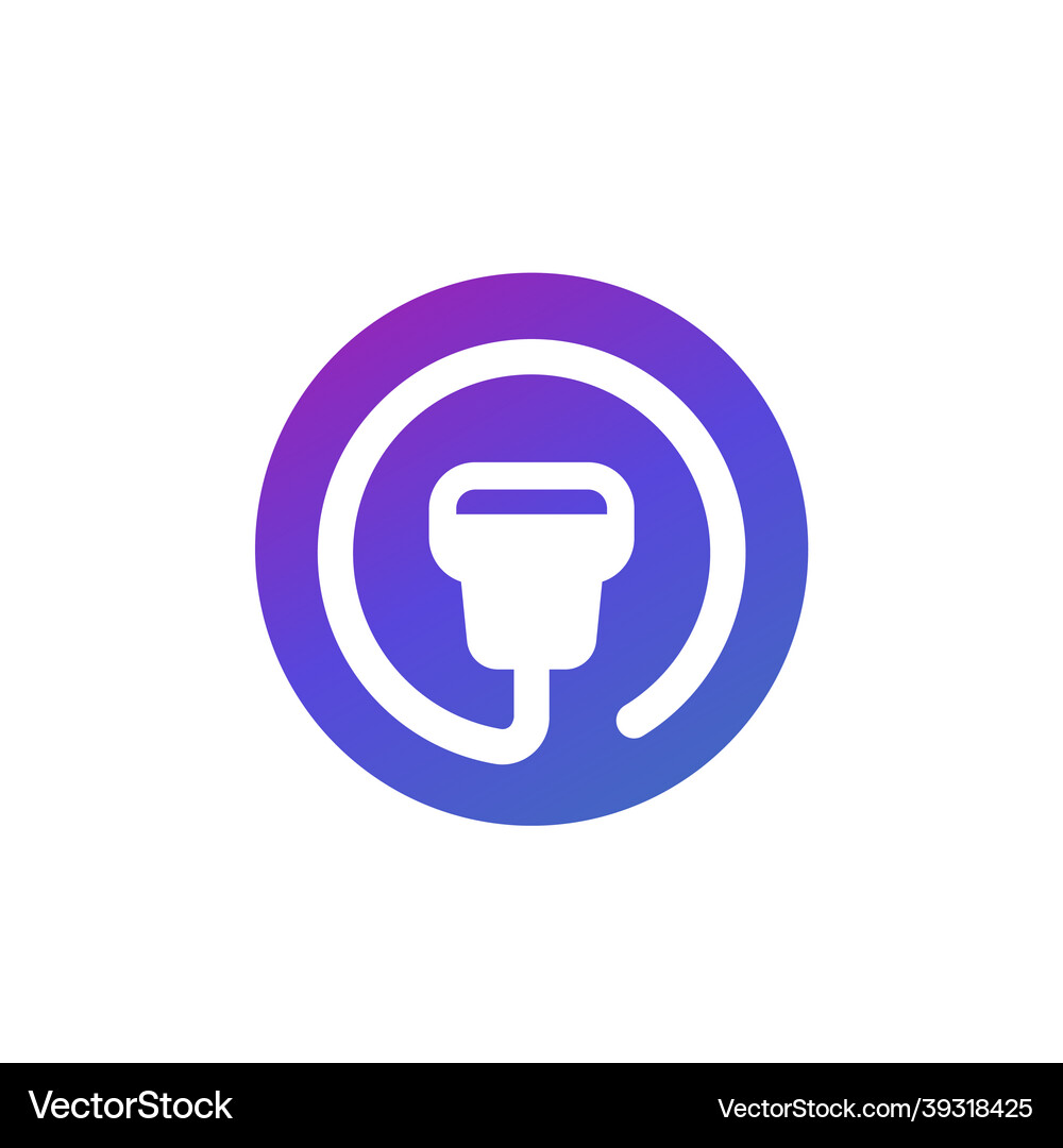 Ultrasound logo round icon Royalty Free Vector Image