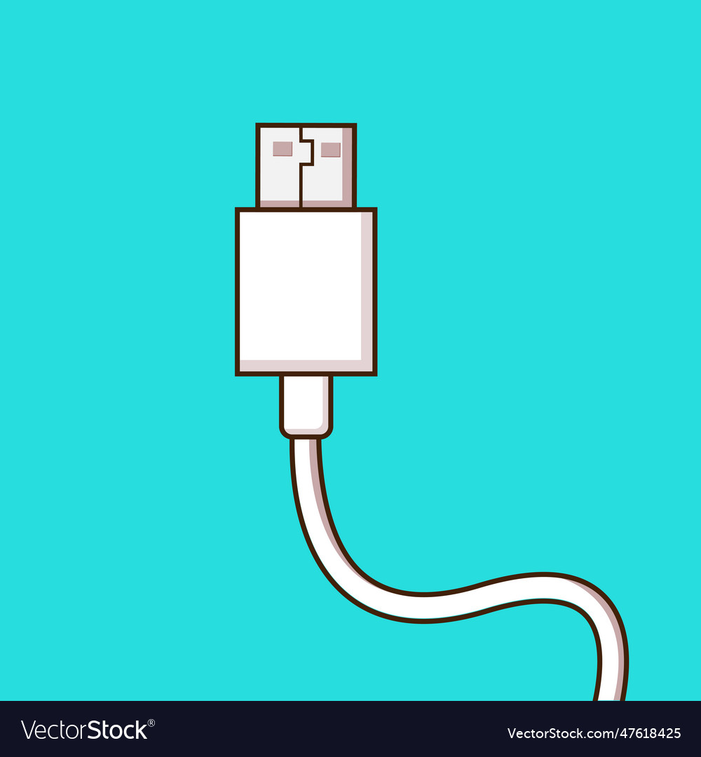 Usb cable Royalty Free Vector Image - VectorStock