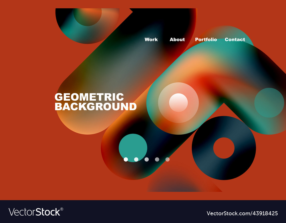 Website landing page abstract geometric background