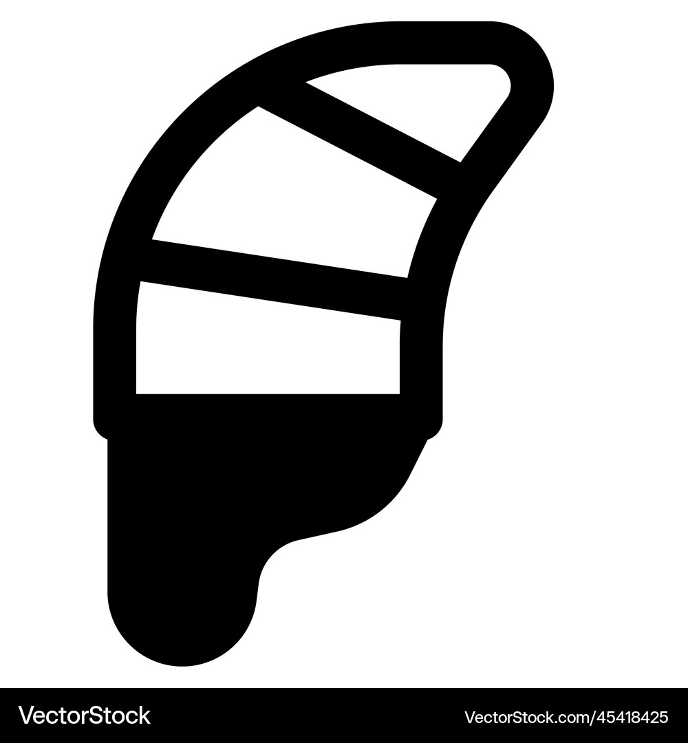 Yummy buttery cornetti with dripping chocolate Vector Image