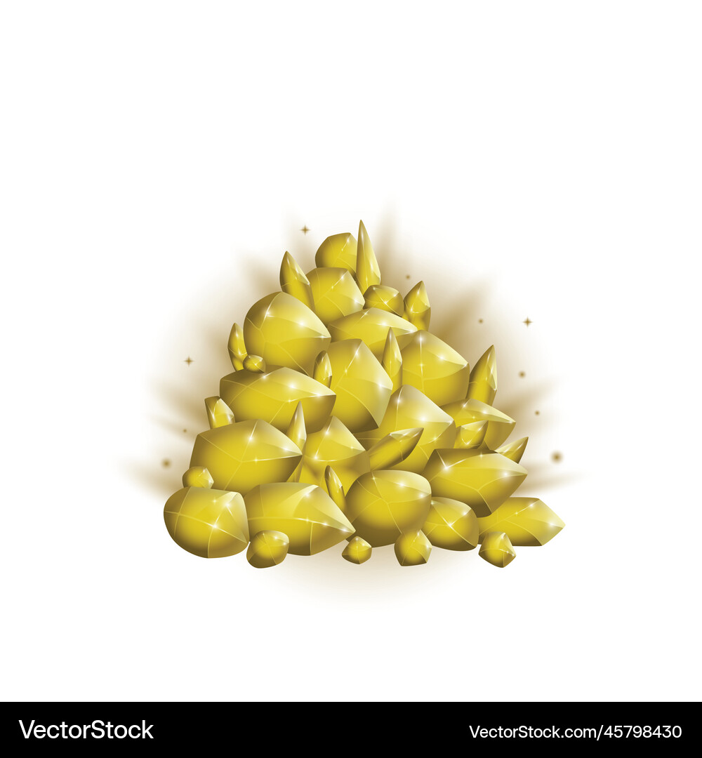 Crystals and natural minerals cartoon magic Vector Image