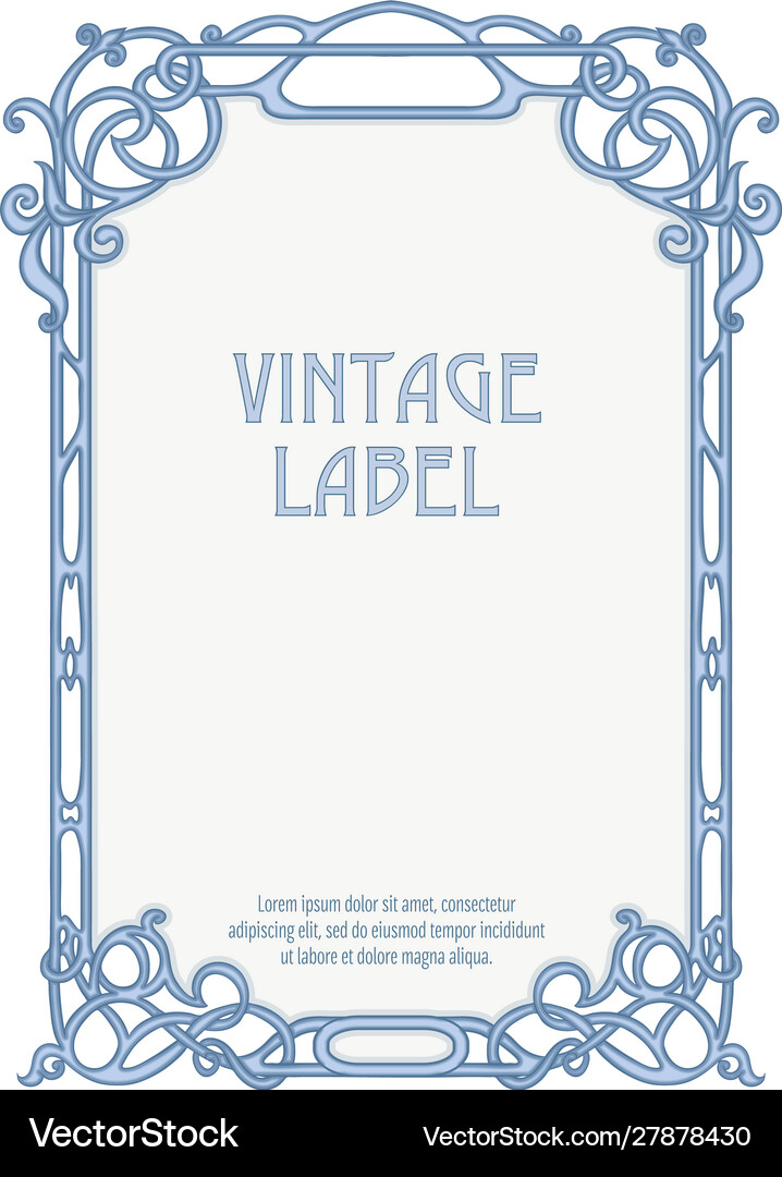 Decorative frame border good for product label Vector Image