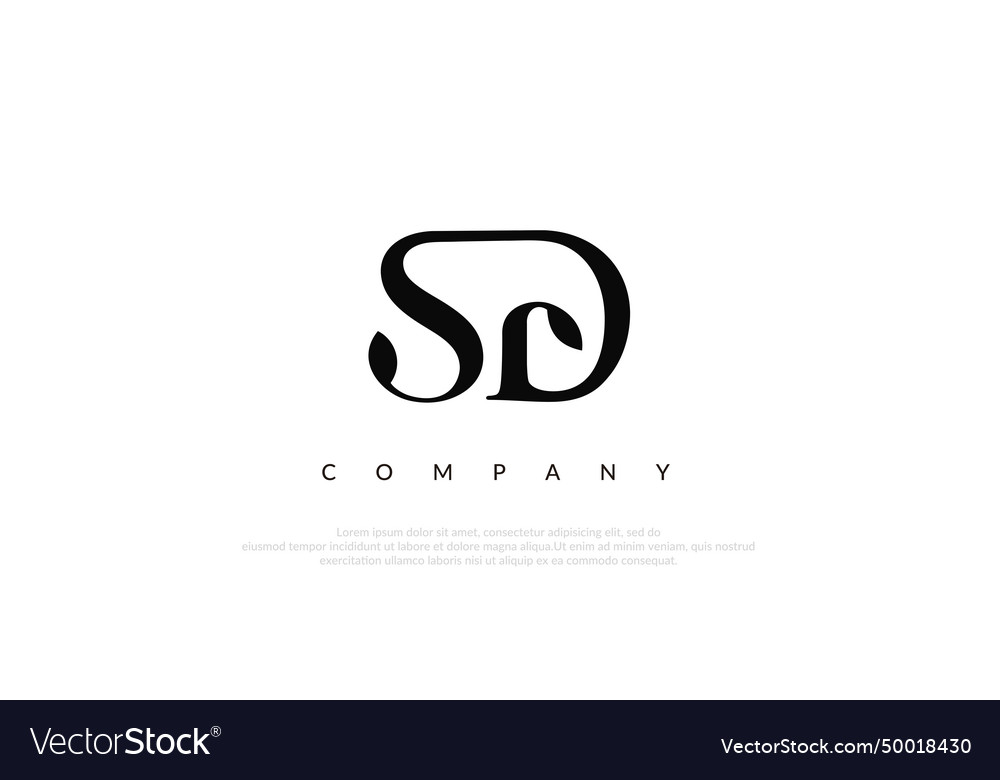 Initial sd logo design Royalty Free Vector Image