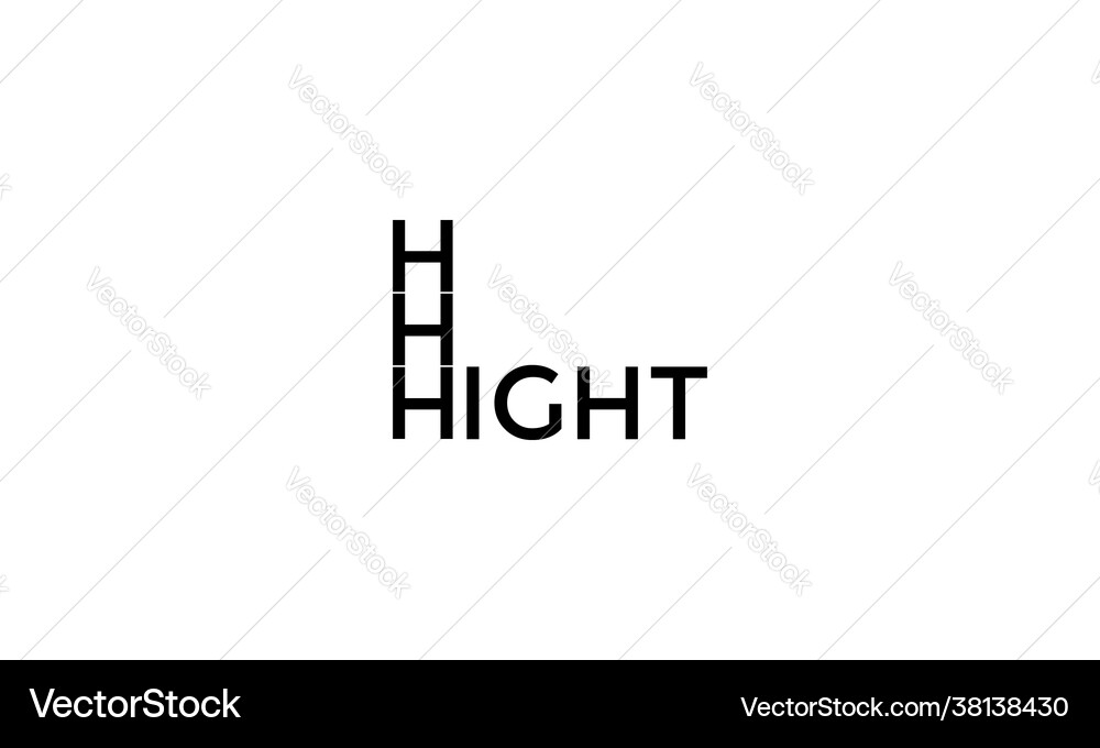 Letter high with ladder logo icon design Vector Image