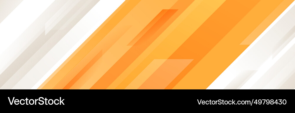 Orange and gray diagonal line footer design Vector Image