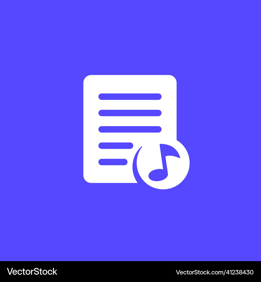 Playlist icon list with songs Royalty Free Vector Image