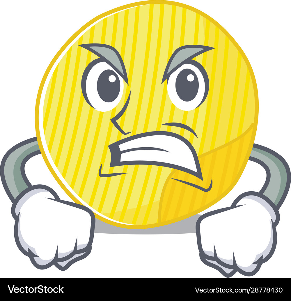Potato chips cartoon character design having angry