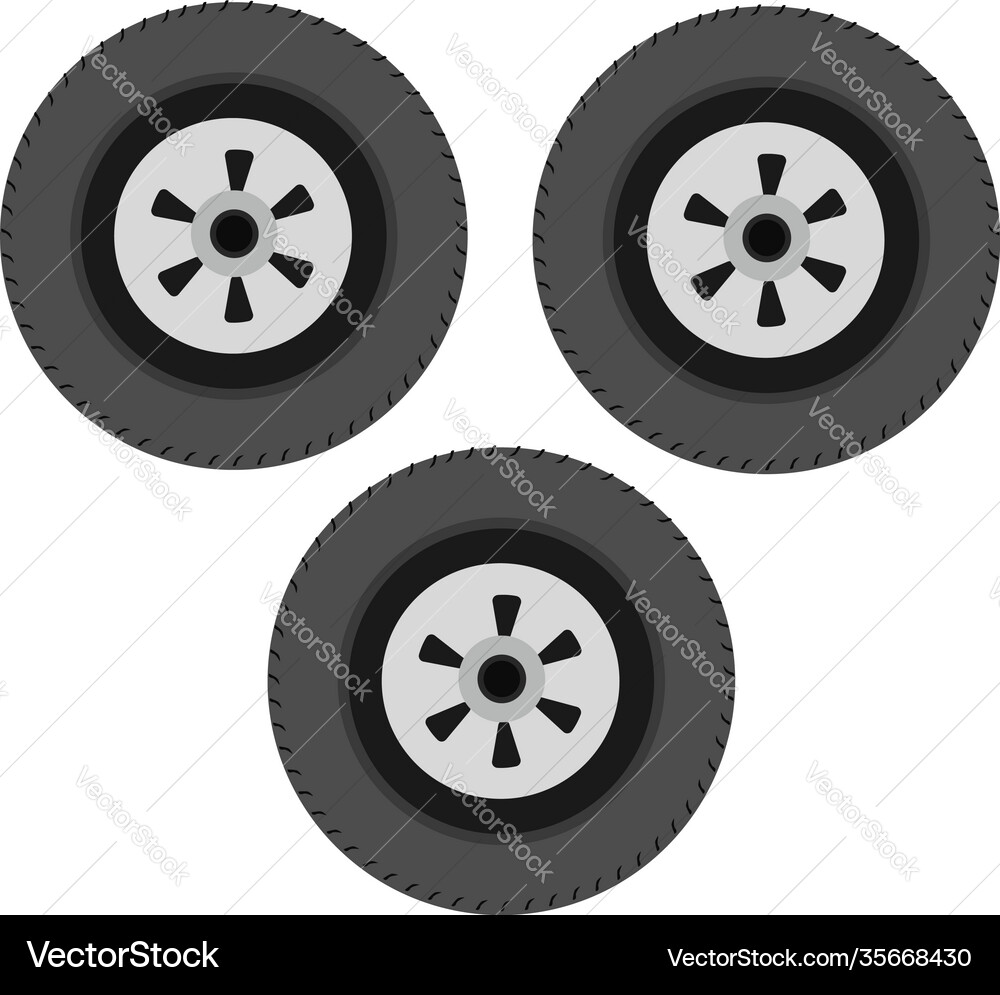 Small tyre on white background Royalty Free Vector Image