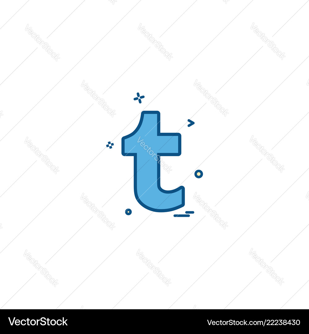 Tumblr icon design Royalty Free Vector Image - VectorStock
