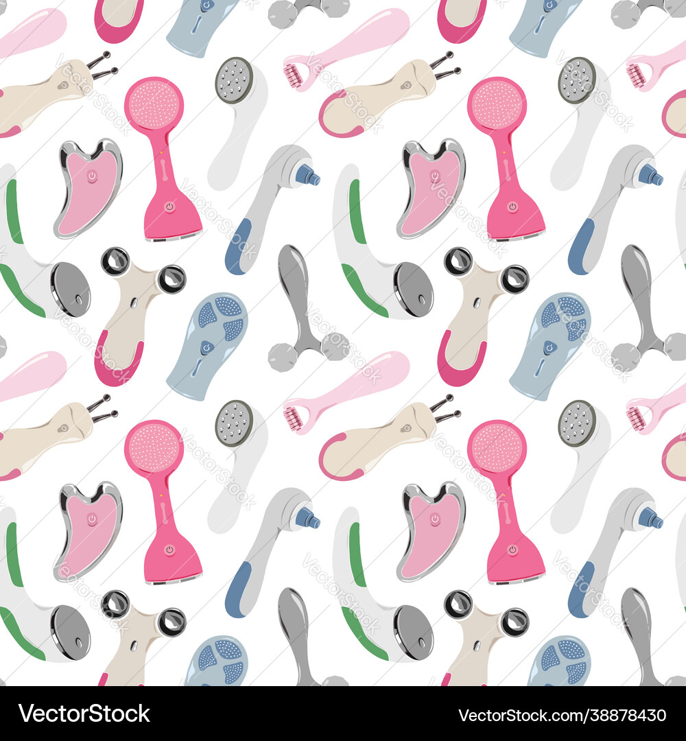 Various skin care devices beauty tools Royalty Free Vector