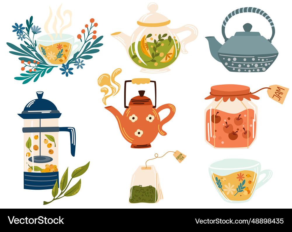 1001 tea Royalty Free Vector Image - VectorStock