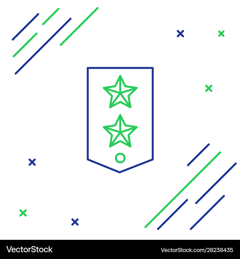 Blue and green line chevron icon isolated Vector Image