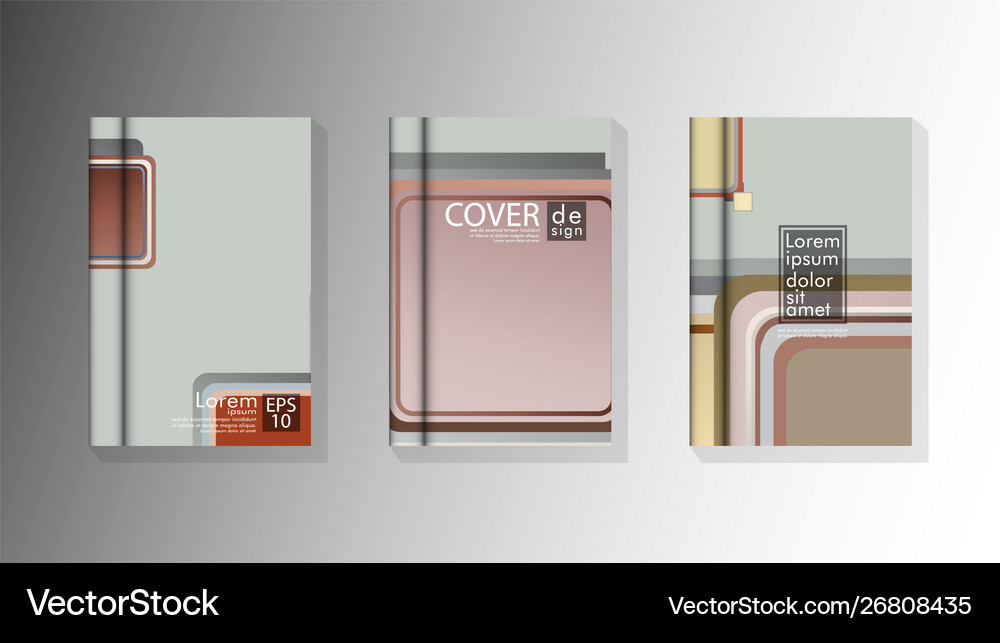 Collection book cover backgrounds eps 10 design Vector Image