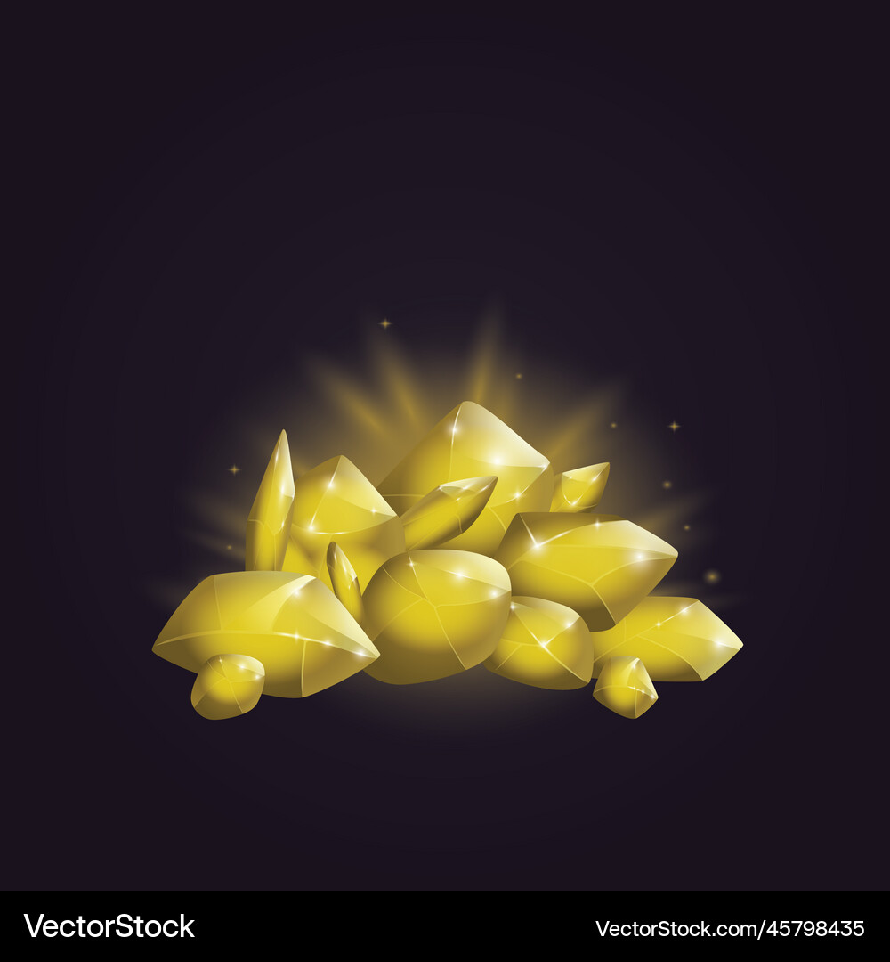 Crystals and natural minerals cartoon magic Vector Image