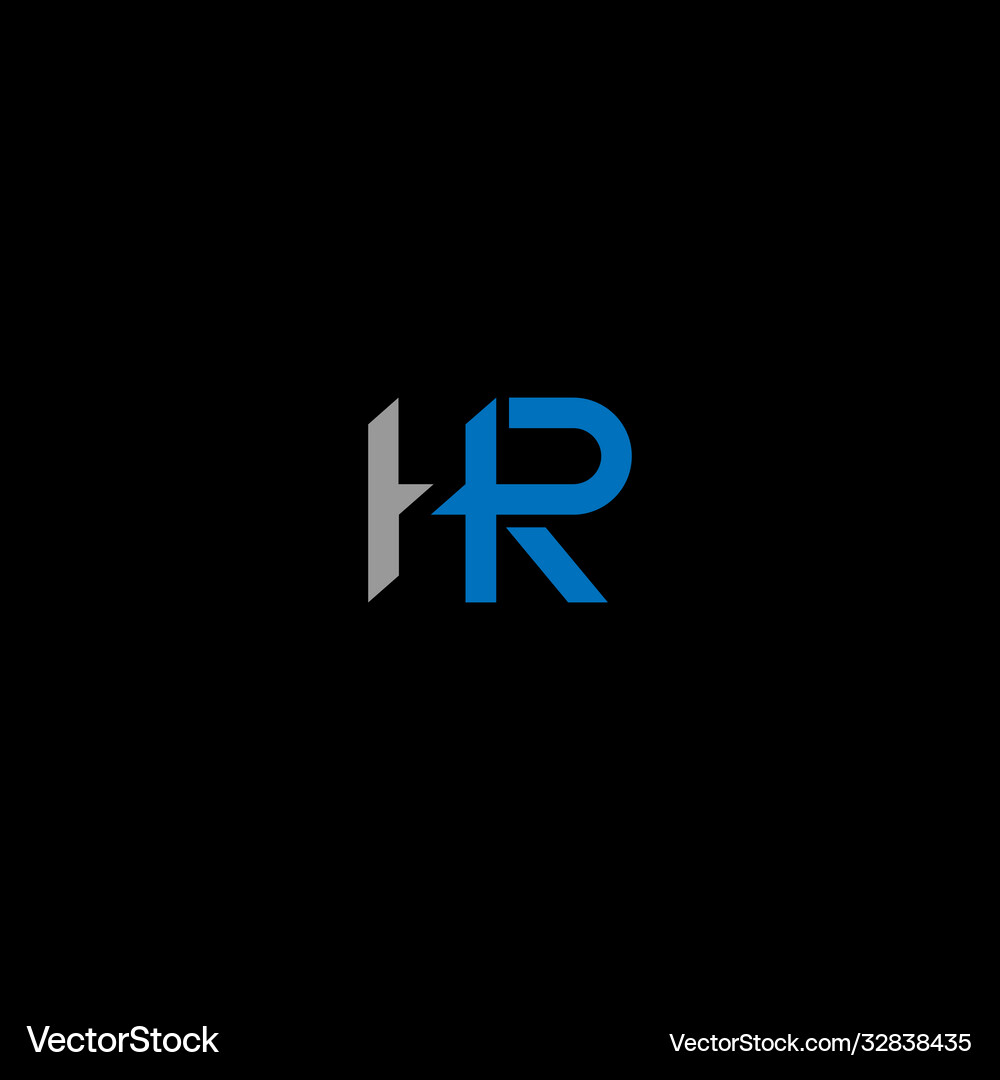 Hr or rh abstract outstanding professional Vector Image