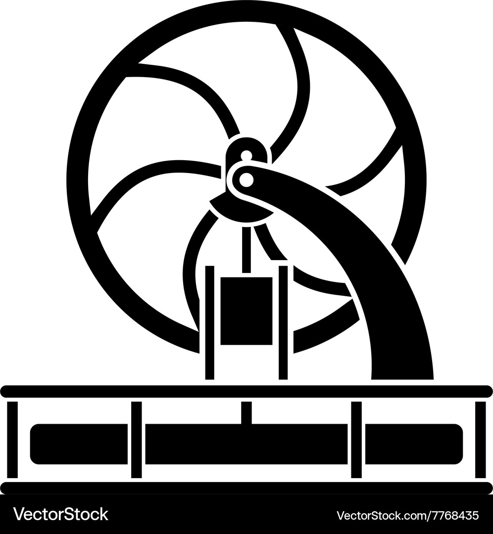 Modern stirling engine model silhouette Royalty Free Vector