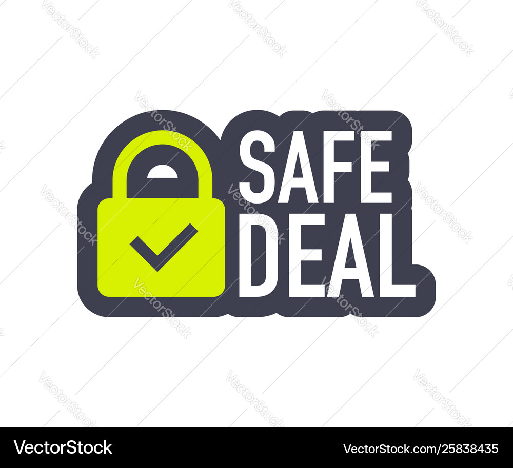 Safe deal icon partnership with handshake Vector Image