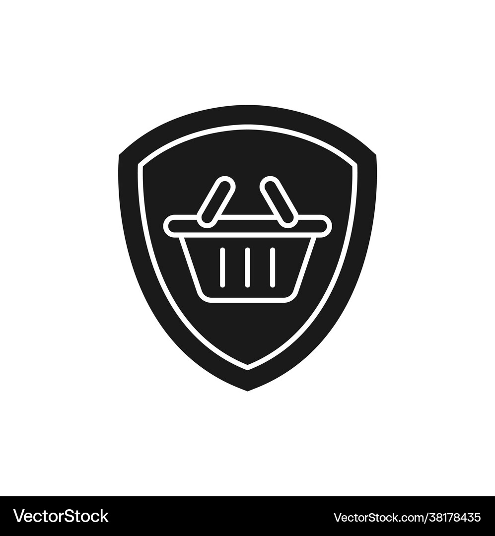Secure shopping icon security Royalty Free Vector Image