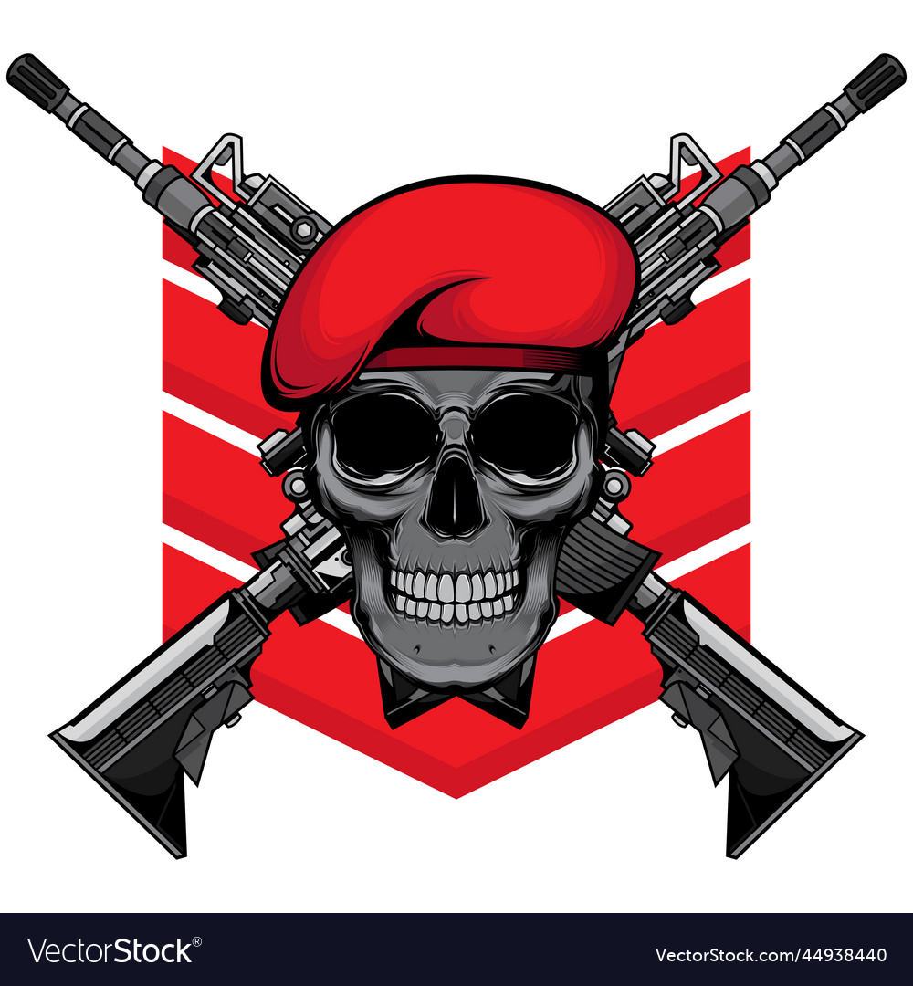 Attack skull head logo Royalty Free Vector Image